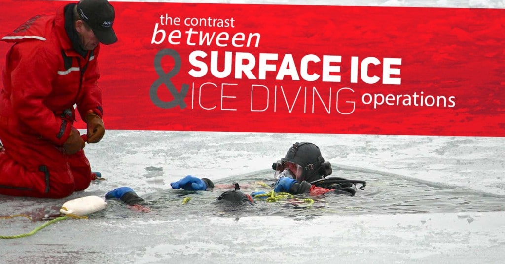 The contrast between surface ice and ice diving operations | Scubaverse